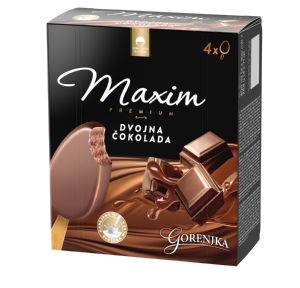 Sladoled Maxim, dvojna čokolada, 4 x 100 ml - Tuš trgovine | Cena 5,39